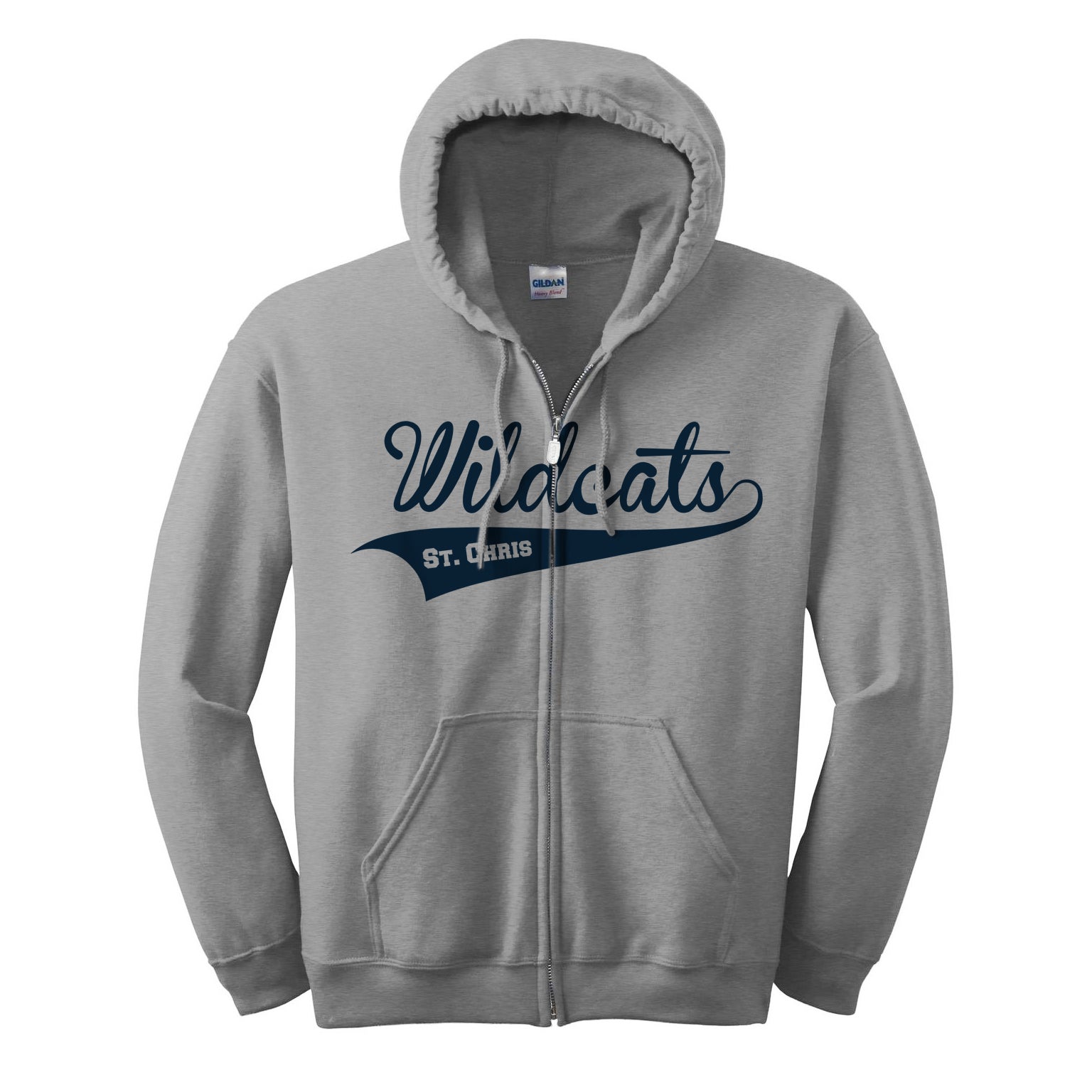 SCA Unisex Full-Zip Hoodie - Grey | Red Brick Clothing Co. School Uniforms