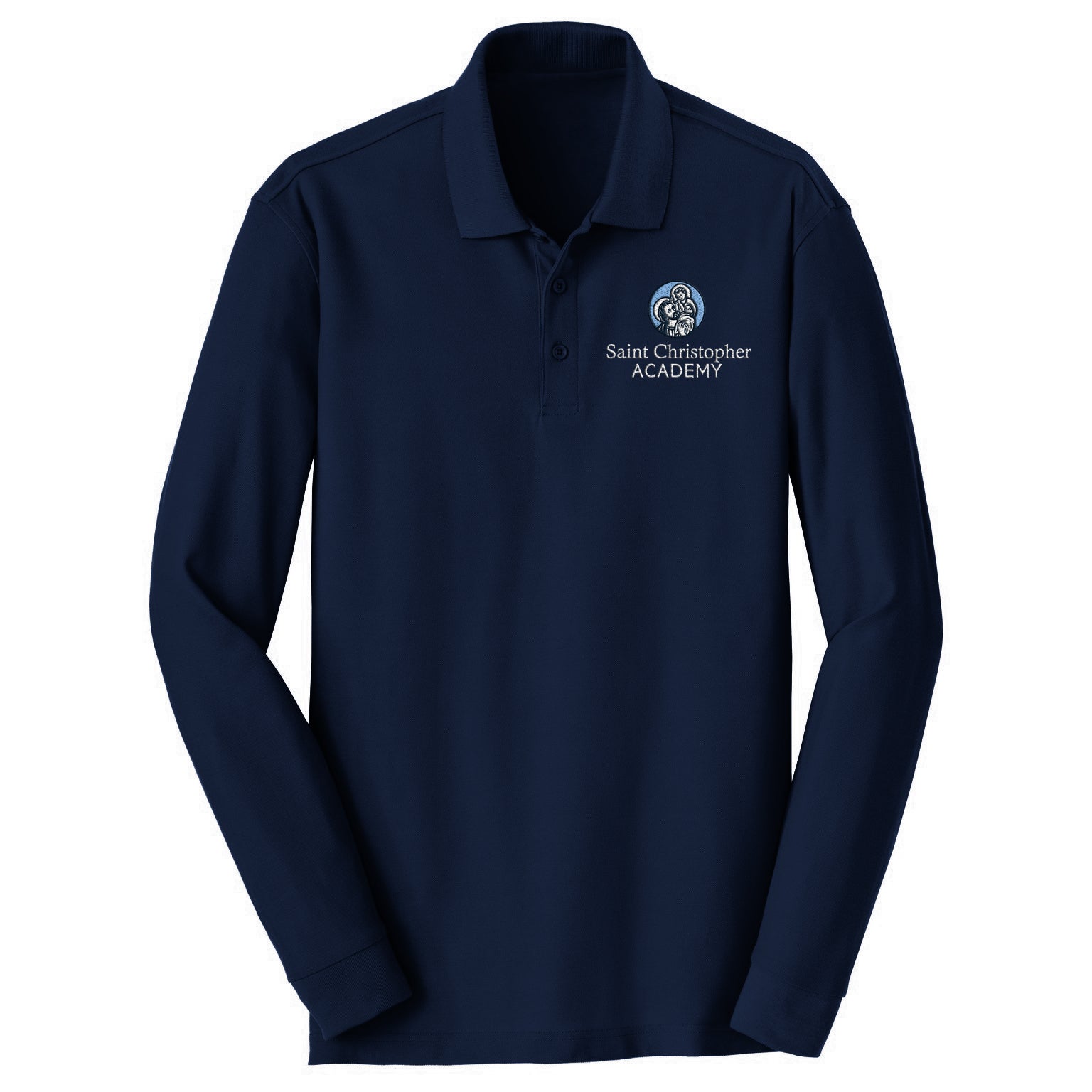 SCA Male Long Sleeve Polo - Navy | Red Brick Clothing Co. School Uniforms