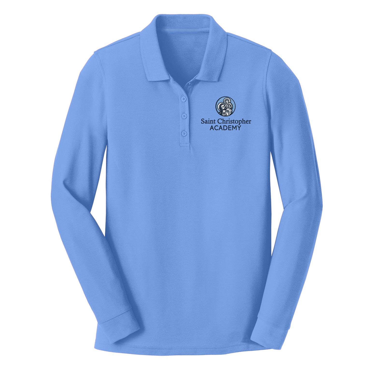 SCA Female Long Sleeve Polo - Light Blue | Red Brick Clothing Co ...