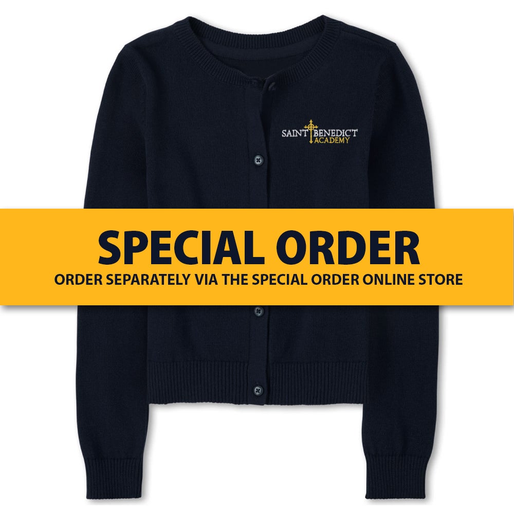 SBA Girls Cardigan Sweater | Red Brick Clothing Co. School Uniforms