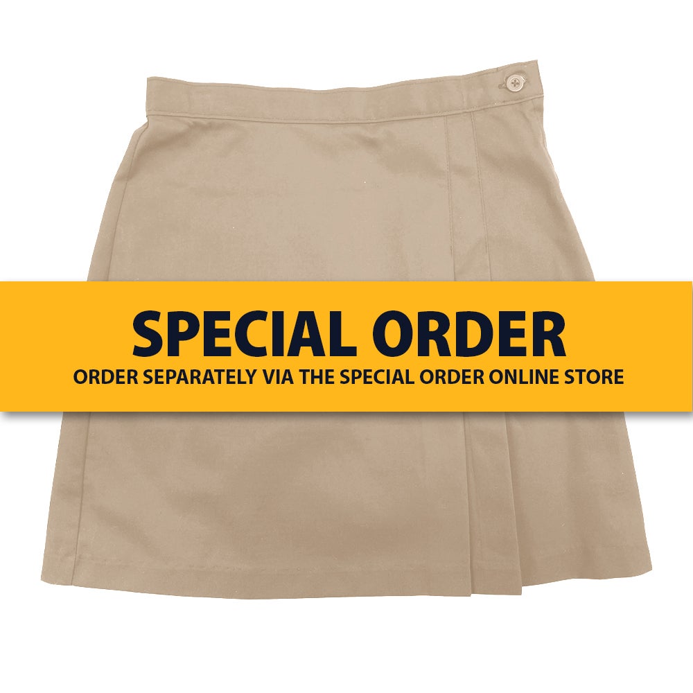 RB Skort - Khaki | Red Brick Clothing Co. School Uniforms