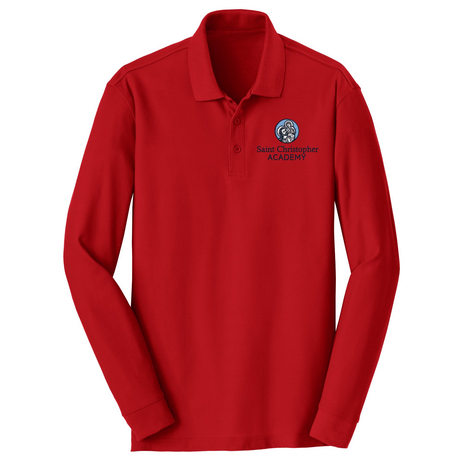 SCA Male Long Sleeve Polo - Red | Red Brick Clothing Co. School Uniforms