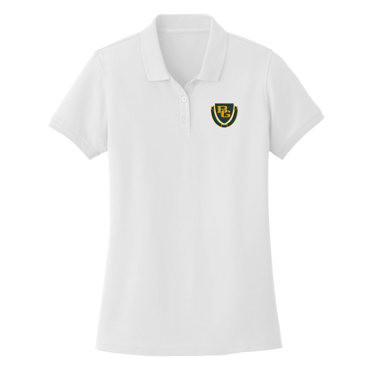 BG Female Short Sleeve Polo - White | Red Brick Clothing Co. School ...
