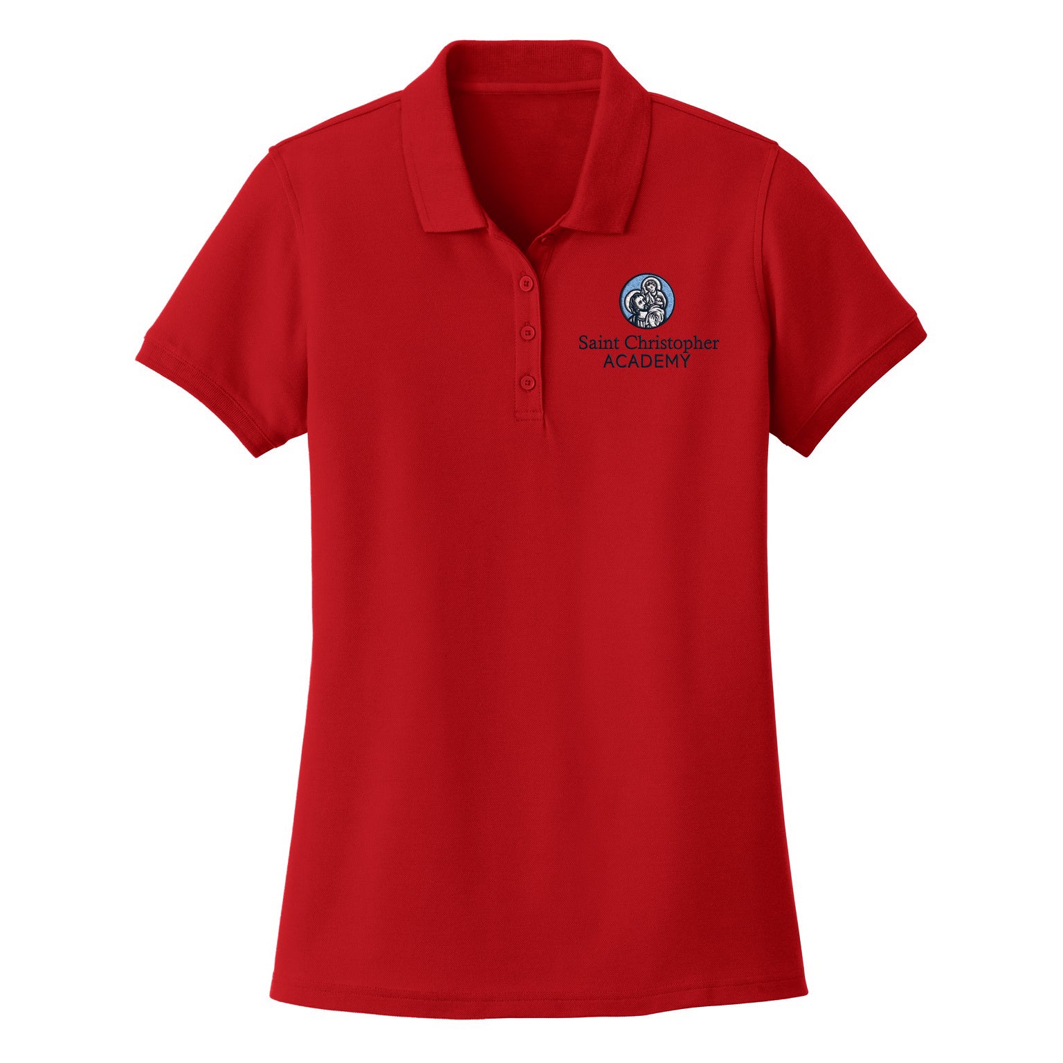 SCA Female Short Sleeve Polo - Red | Red Brick Clothing Co. School Uniforms